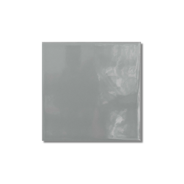 Modern Square Grey Flat Gloss 15x15cm