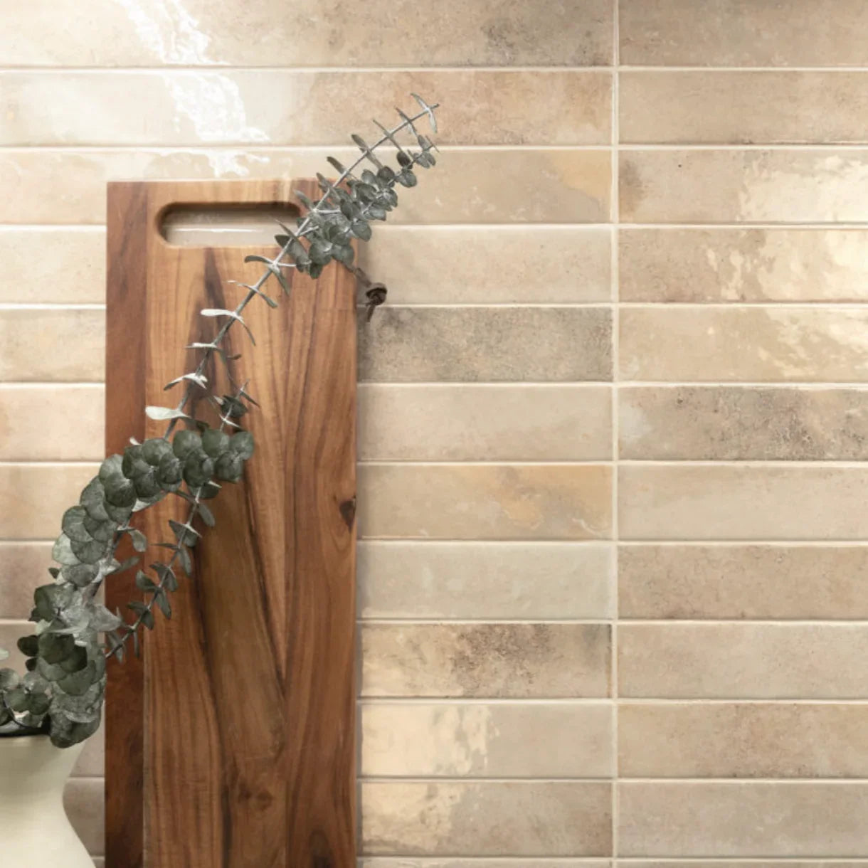 Subway Cream Wall Tile 5x40cm