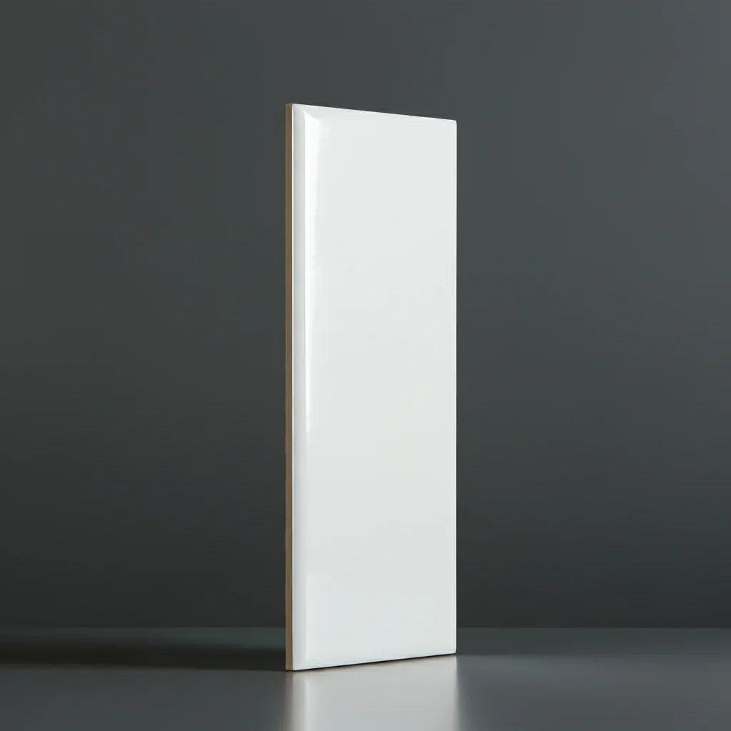 Urban Metro XL White Gloss Flat Tiles 10x30cm - Metro Tiles
