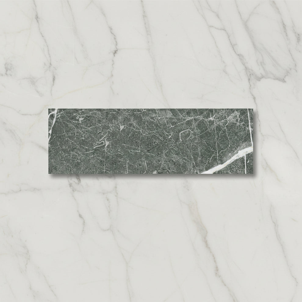 Chelsea Green Marble Porcelain Wall Tile 6x25cm – Metro Tiles