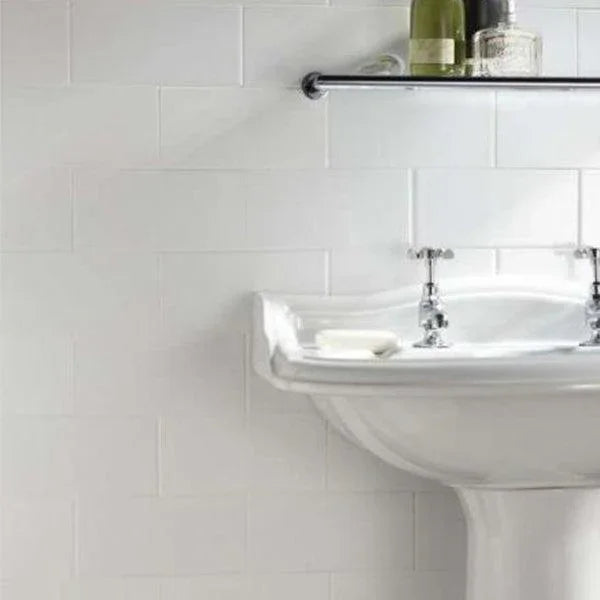Metro White Flat Gloss 10x20cm - Metro Tiles