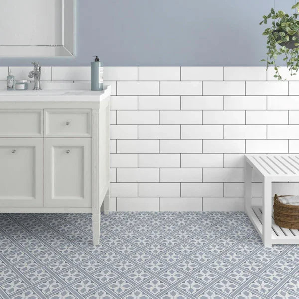 Flossie Blue Feature Tiles 33x33cm - Metro Tiles