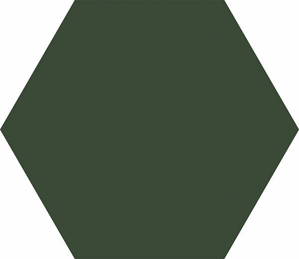 Hexagon Green Matt Wall And Floor Tiles 23x27cm