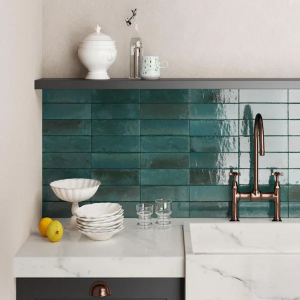 Lume Ink Blue Wall And Floor Tiles 6x24cm