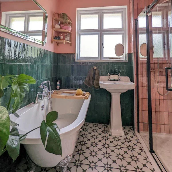 Lume Forest Green Wall And Floor Tiles 6x24cm