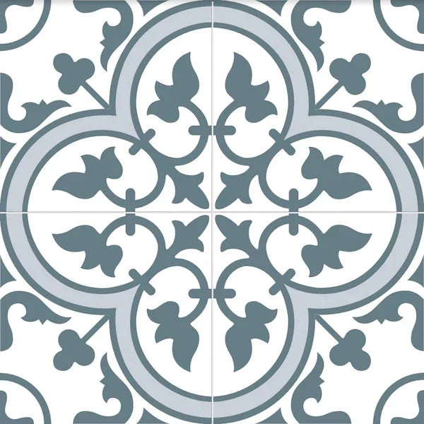 Salisbury Marina Blue Patterned Tiles