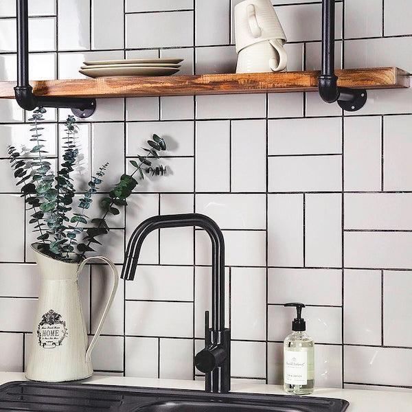 Metro White Flat Gloss 10x20cm - Metro Tiles