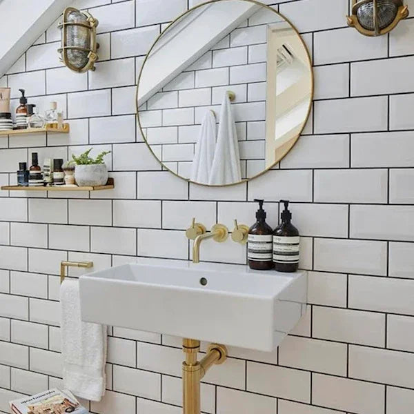 Metro White Gloss Wall Tiles 10x20cm - Metro Tiles