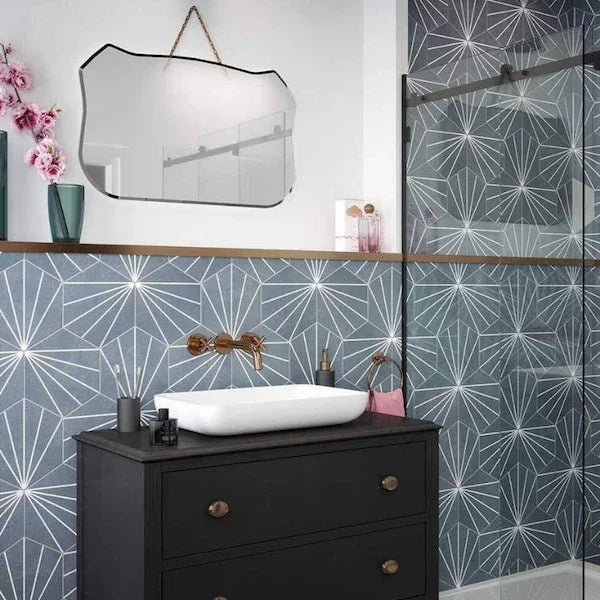 Palm Springs Blue Hexagon Tiles - Metro Tiles