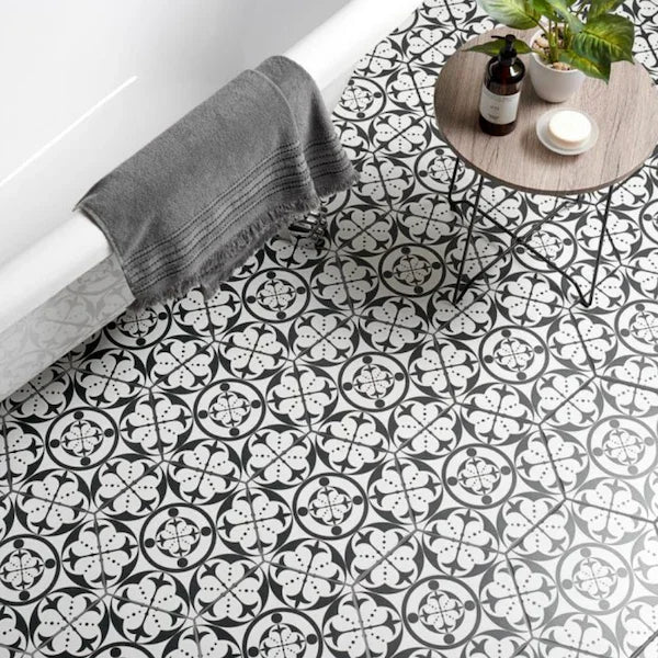 Parisian Ink Black Hexagon Tiles