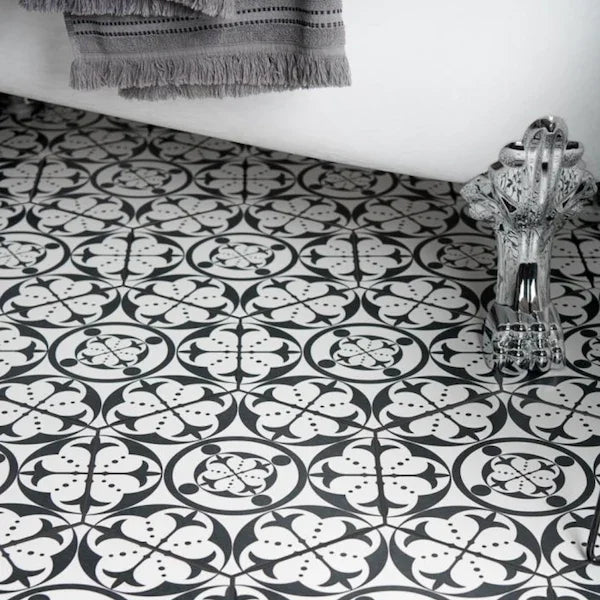 Parisian Ink Black Hexagon Tiles