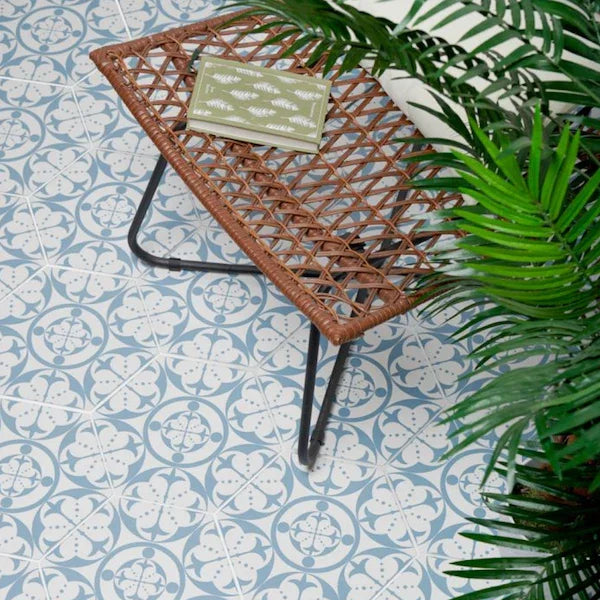 Parisian Med Blue Hexagon Tiles