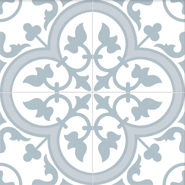 Salisbury Powder Blue Patterned Tiles