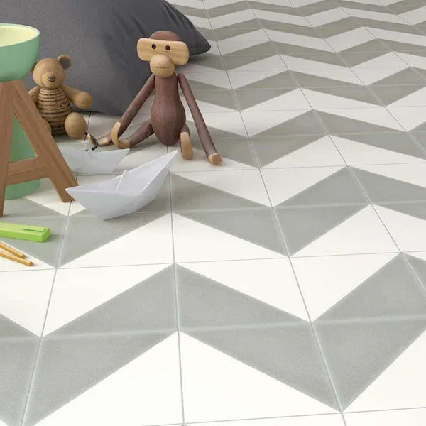 Retro Grey Feature Tiles 20x20cm