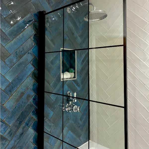 Verona Ink Blue Ceramic Wall Tiles 7.5x30cm